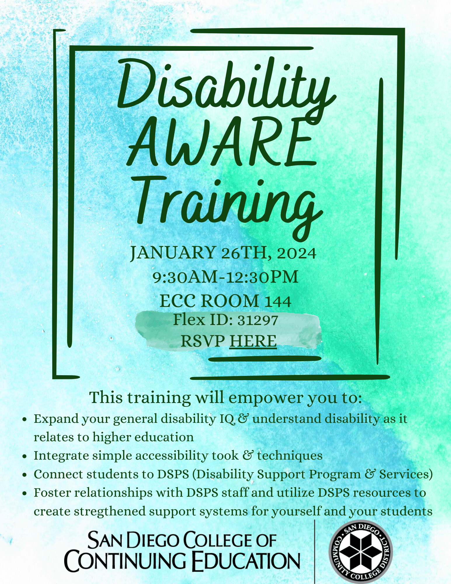 Disability AWARE Training | San Diego College of Continuing Education